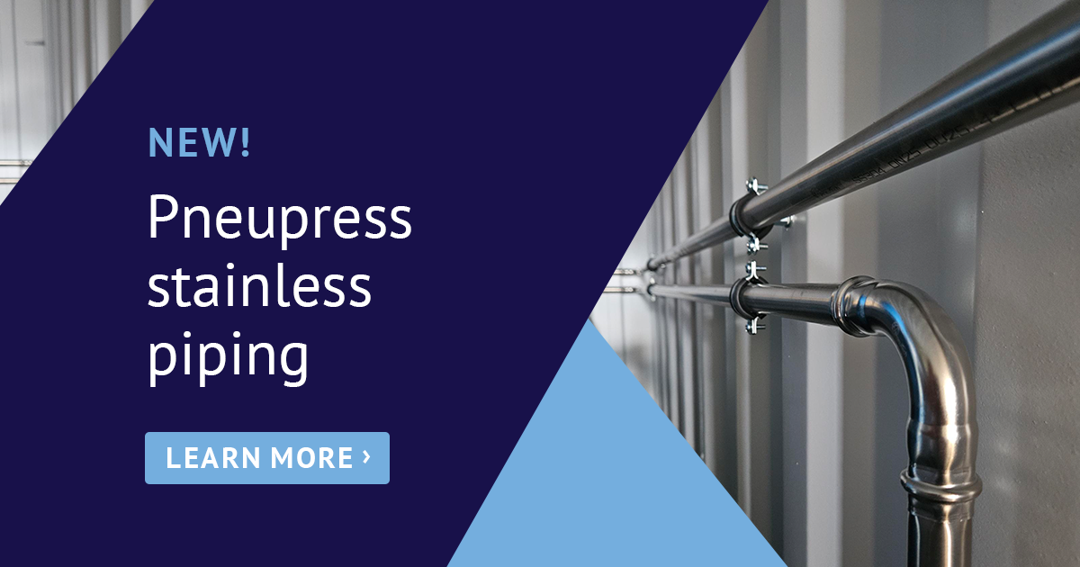 Pneupress Stainless Steel Press-fit Piping | Industrial Air Systems